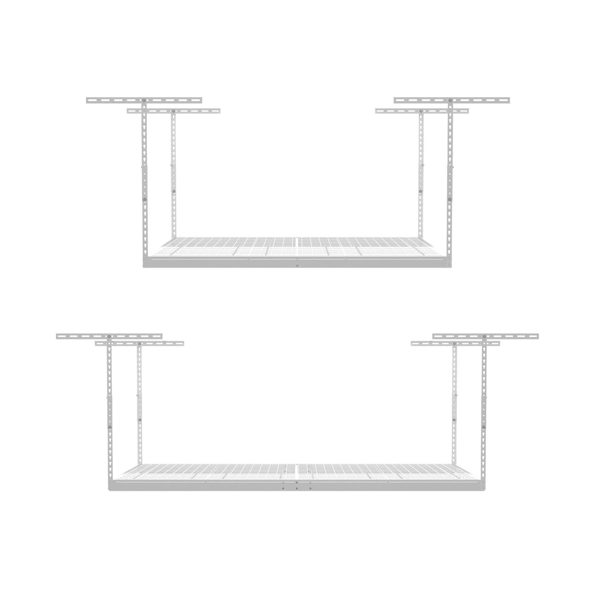 4x8 And 4x6 Overhead Garage Storage Rack Bundle White Saferacks