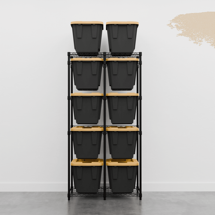 SafeRacks Lockable Storage Bin - 27 Gallon - Set of 5