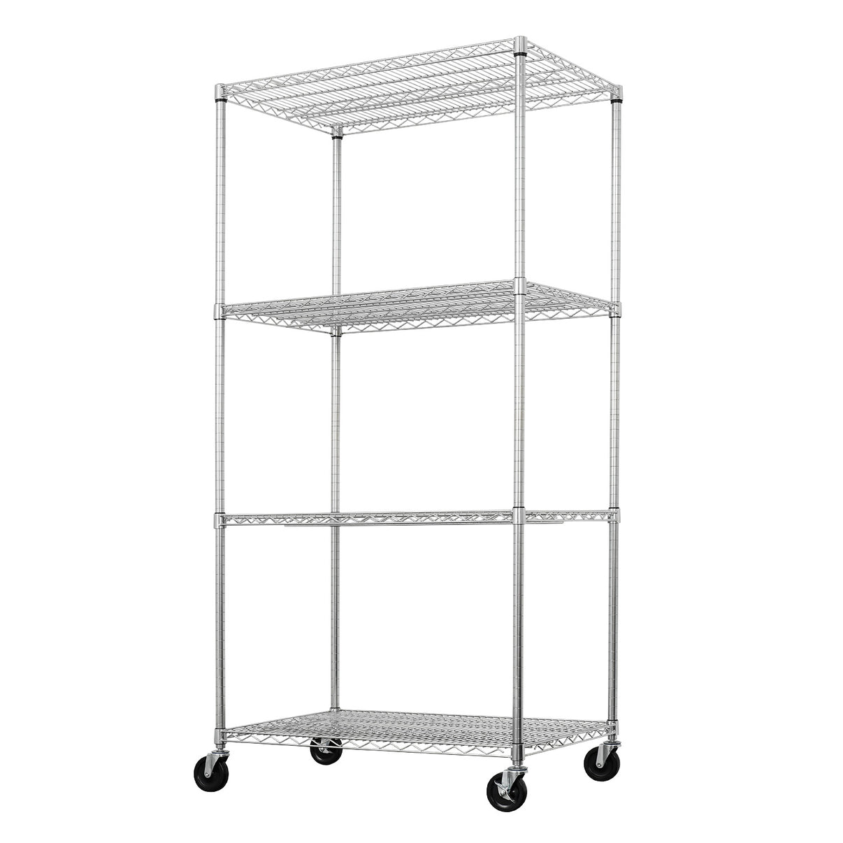 SafeRacks 24" x 36" x 72" 4-Tier Wire Rack for Garage & Kitchen
