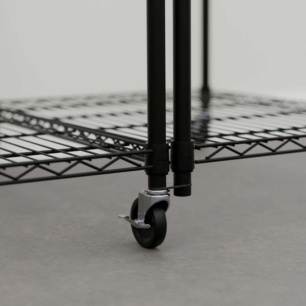 Bin Storage Rack Expansion Kit with Wheels - Safely Connect Bin Rack ...