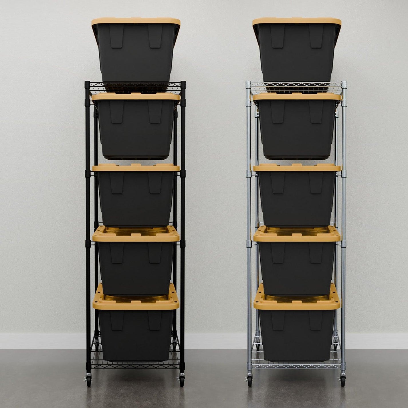 Bin Storage Rack Expansion Kit with Wheels - Safely Connect Bin Rack ...